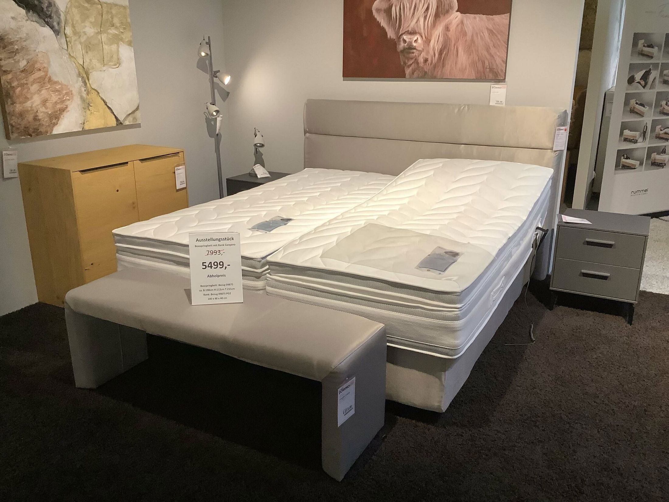 Boxspringbett Gargano Contur mit Bank - Home Company Möbel