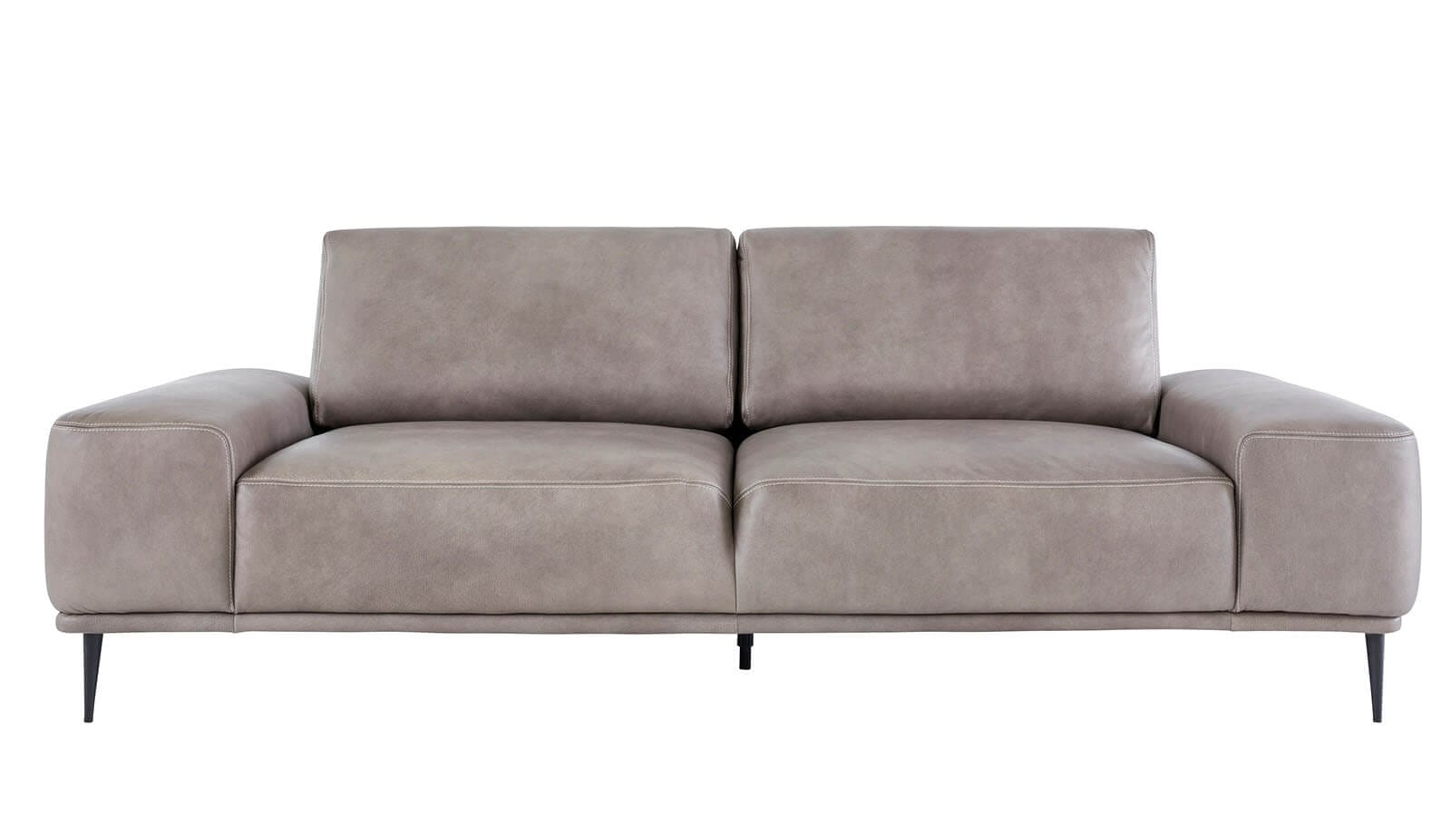 Sofa Oslo - 3-sitzer, Leder, Taupe - Home Company Möbel